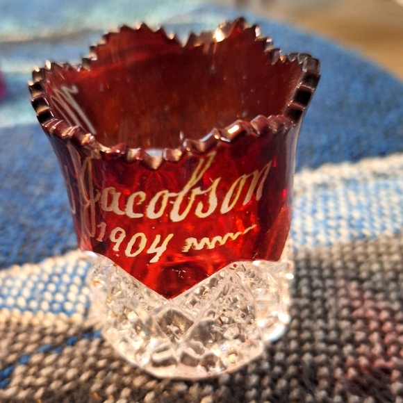 Antique | Accents | Worlds Fair 94 Ruby Flash Glass | Poshmark